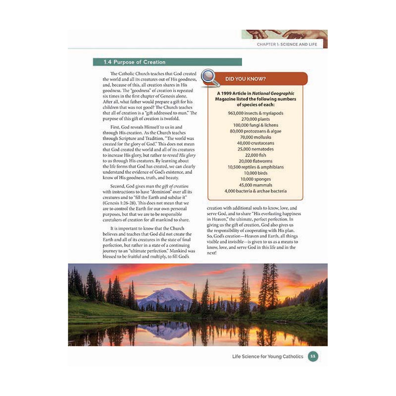 Life Science for Young Catholics