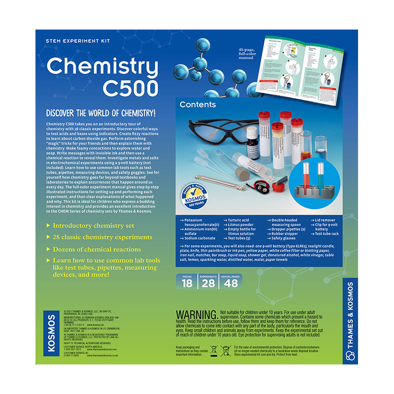 CHEM C-500 Introduction to Chemistry Experiment Kit
