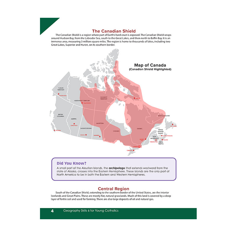 Geography Skills 6 for Young Catholics: North America, South America ...