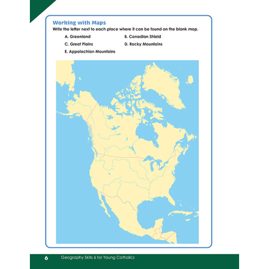 Geography Skills 6 for Young Catholics: North America, South America ...