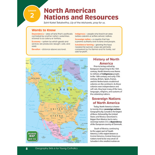 Geography Skills 6 for Young Catholics: North America, South America ...