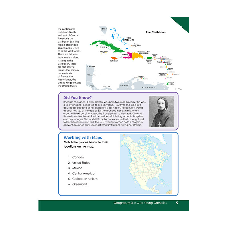 Geography Skills 6 for Young Catholics: North America, South America ...