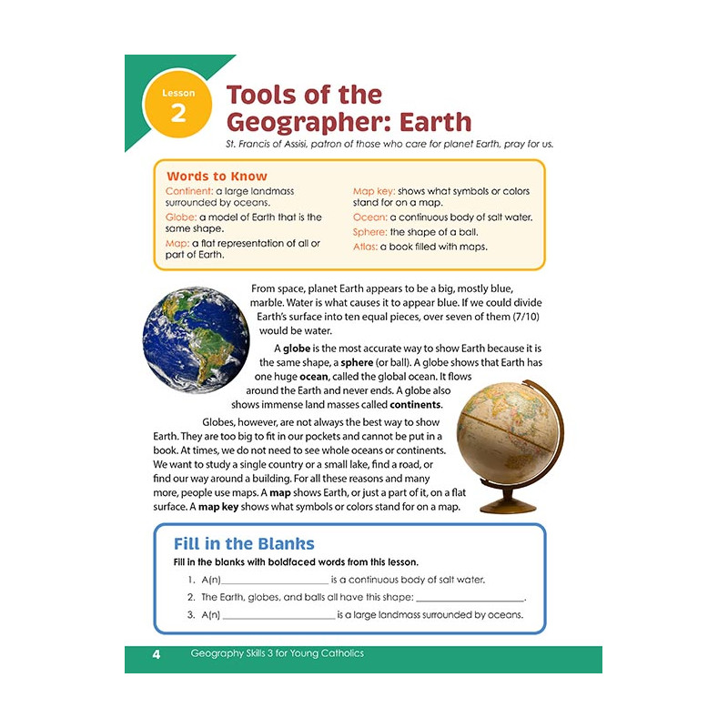 Geography Skills 3 for Young Catholics: The Ancient and Modern World
