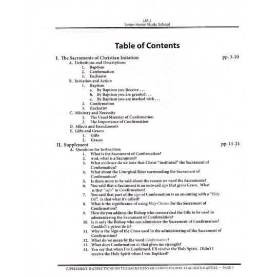 Confirmation Preparation Study Guide