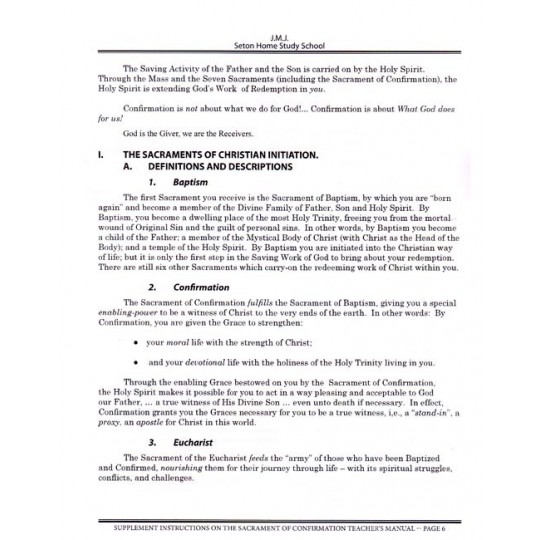 Confirmation Preparation Study Guide