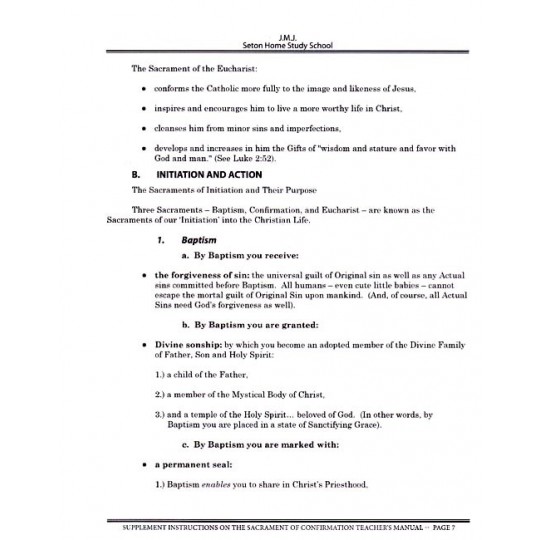 Confirmation Preparation Study Guide