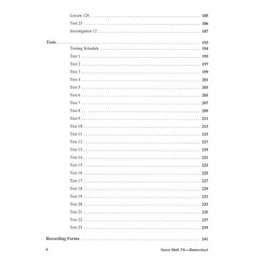 Saxon 76 (Homeschool, 4th edition) Tests/Worksheets