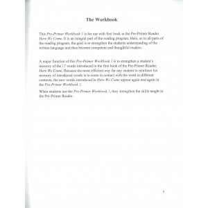 Pre-Primer Workbook 1: Here We Come