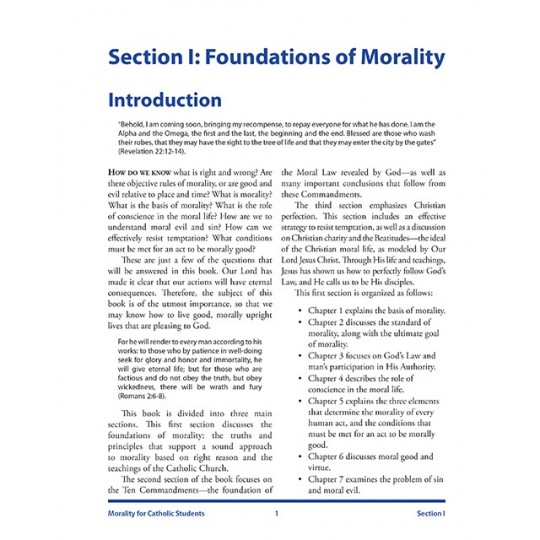 Morality for Catholic Students
