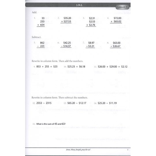 Math 7 Practice Problems Workbook