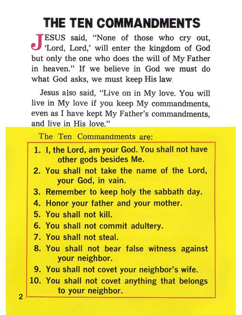 10 Commandments Catholic Amazon.com: LAMINATED The Ten Commandments