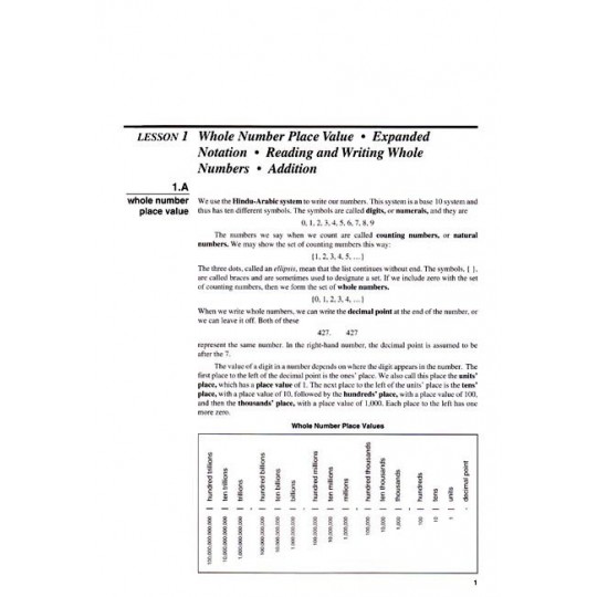 Saxon Algebra 1/2 (3rd edition) Text