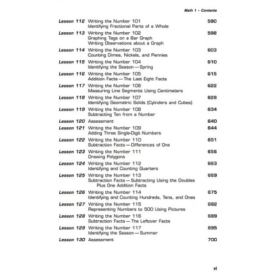 Saxon Math 1 Teacher's Manual