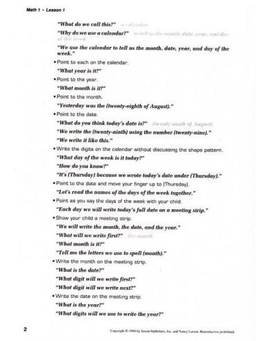 Saxon Math 1 Teacher's Manual