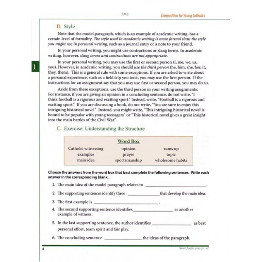 Composition for Young Catholics