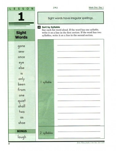 Spelling 3 for Young Catholics (Legacy Edition)