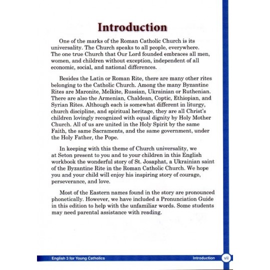 English 3 for Young Catholics | Seton Press | Faith Learning